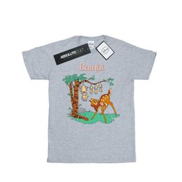 Disney - "Bambi Tilted Up" T-Shirt f&uuml;r Damen (Grau)