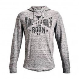 Under Armour Under Armor Project Rock Mens Grey Terry Hoodie