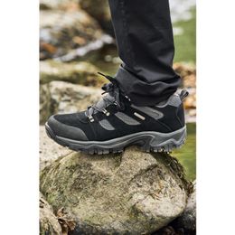 Mountain Warehouse - Herren Wanderschuhe "Voyage", Wildleder (Pechschwarz)