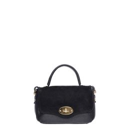 Roberta M Schwarz Rindsledertasche