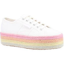 Superga 2790 Multicolor Rope 100% Baumwolle Damen Wei&szlig;/Candy Mehrfarbig Turnschuhe