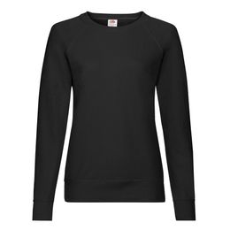 Fruit of the Loom - Sweatshirt Leicht f&uuml;r Damen Raglan&auml;rmel (Schwarz)