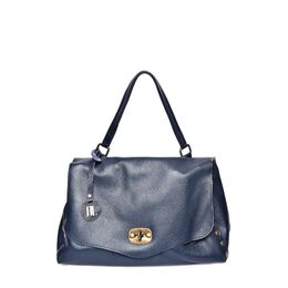 Anna Luchini Blau Rindsledertasche