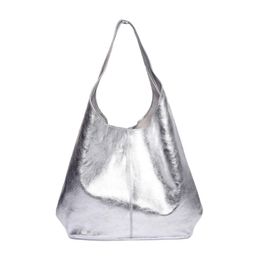 Luisa Vannini Silber Rindsledertasche