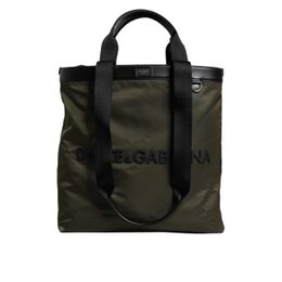 Dolce & Gabbana Dolce & Gabbana Milit&auml;rgr&uuml;ne Nylon Schulterriemen Tote Bag