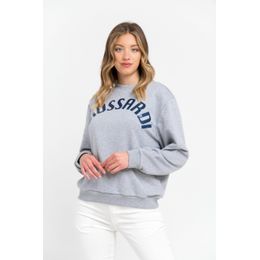 Trussardi - Pull en coton gris pour femme