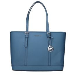 Michael Kors Blaue Leder Schultertasche