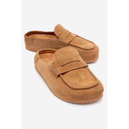 Priva Leder-Slip-On-Pantoffel