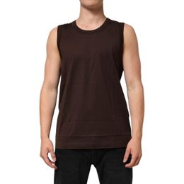 Dolce & Gabbana Dolce & Gabbana Braunes Baumwollfreies Unterhemd f&uuml;r Herren