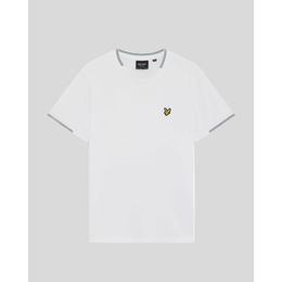 Lyle & Scott Feines Baumwoll-T-Shirt mit Spitzen