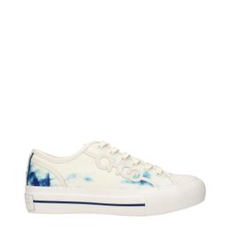 Jimmy Choo Beigefarbene Stoff Low-Top Sneaker