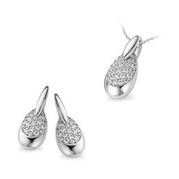 Orphelia Damen 925 Sterling Silber Set: Kettenanh&auml;nger + Ohrringe - Silber SET-5141