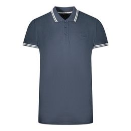Cavalli Class Polo-Shirt mit Zwillingsbesatzkragen in Marineblau