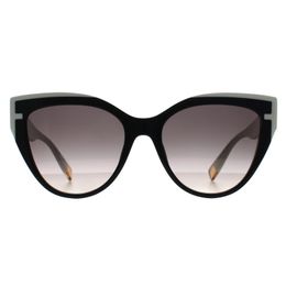 Furla Cat Eye Womens Shiny Schwarz Grau Gradient SFU694