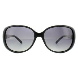 Polaroid Butterfly Womens Schwarz Grau Gradient Polarisierte Sonnenbrille