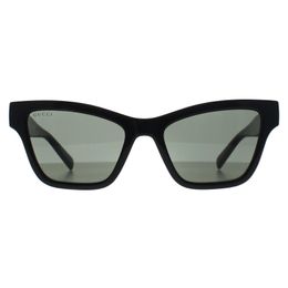 Gucci Cat Eye Damen Gl&auml;nzend Schwarz Grau GG1982S