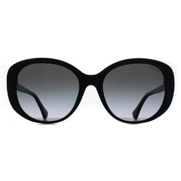 Ralph by Ralph Lauren RA5335U 50018G gl&auml;nzende schwarze Sonnenbrille mit grauem Farbverlauf