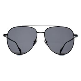 Salvatore Ferragamo SF308S 002 matte schwarze dunkelgraue Sonnenbrille