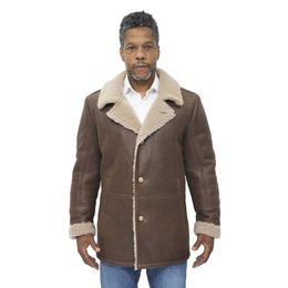 Klassische Crombie-Jacke aus Schafsleder f&uuml;r Herren &ndash; Brisbane