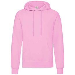 Fruit of the Loom - "Classic" Sweatshirt mit Kapuze f&uuml;r Herren/Damen Unisex (Hellrosa)