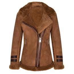 Damen-Bikerjacke aus Schaffell &ndash; Alamar
