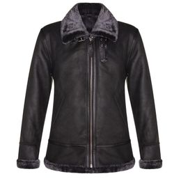 Fliegerjacke aus B3-Lammfell-Lammfell