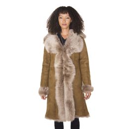 Damen-Trenchcoat aus Toscana-Schaffell-Wildleder-Tbilisi