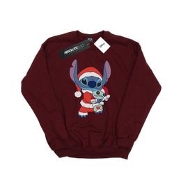 Disney Herren Lilo und Stitch Stitch Weihnachten Sweatshirt (Burgund)