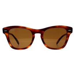 Ray-Ban Rechteck Unisex Gestreift Havanna Braun RB0707S