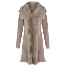 Damen-Trenchcoat aus Toscana-Schaffell-Wildleder-Tbilisi