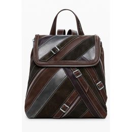 Desigual Marrone Poliurethan Damen Rucksack