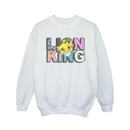 Disney - "The Lion King Pattern Logo" Sweatshirt f&uuml;r M&auml;dchen (Wei&szlig;)