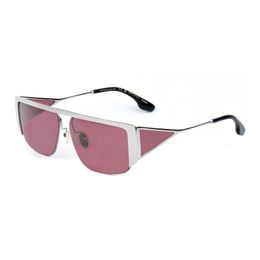 Victoria Beckham Graue Metallsonnenbrille