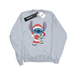 Disney Herren Lilo und Stitch Stitch Weihnachten Sweatshirt (Sport grau)