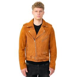 Herren-Brando-Bikerjacke aus Ziegenveloursleder &ndash; Melbourne