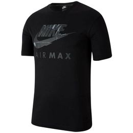 Nike Air Max Graphic Print Herren-T-Shirt Schwarz