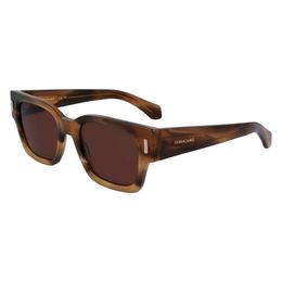 Ferragamo Braune Acetat Sonnenbrille
