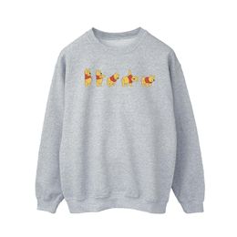 Disney Herren Winnie The Pooh Stretching Sweatshirt (Sport grau)