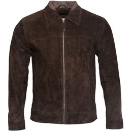 Retro-Bikerjacke aus Ziegenveloursleder