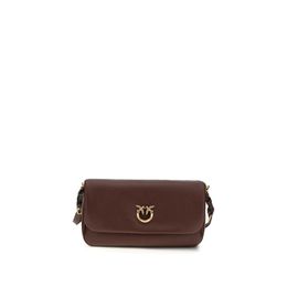 Pinko Schultertasche aus braunem Kalbsleder Bos Taurus