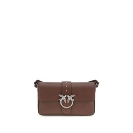 Pinko Braune Leder-Schultertasche