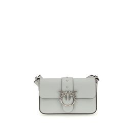 Pinko Graue Kalbsleder Bos Taurus Schultertasche