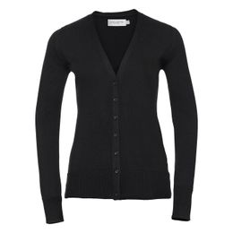Russel Athletic Russell Collection - Strickjacke Tiefer V-Ausschnitt f&uuml;r Damen (Schwarz)