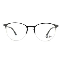 Cadres de lunettes Ray-Ban 6375 2861 Argent sur le dessus noir 51 mm