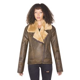 Damen B3 Fliegerjacke aus Schafsleder-Bergamo