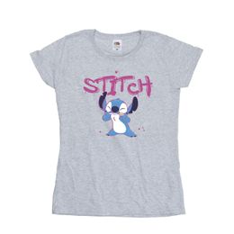 Disney - "Lilo And Stitch Graffiti" T-Shirt f&uuml;r Damen (Grau)