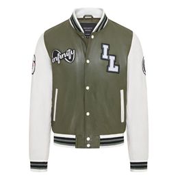 Baseball-Bomberjacke aus Leder f�r Herren im Letterman-Stil - Ashwood