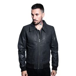 Herren A2 Rindsleder-Bomberjacke-Oslo