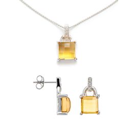 Orphelia Damen 925 Sterling Silber Set: Kettenanh&auml;nger + Ohrringe - Silber SET-5982