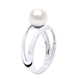 Ring &ndash; Wei&szlig;gold 375 &ndash; echte S&uuml;&szlig;wasser-Zuchtperle, rund 8&ndash;9 mm